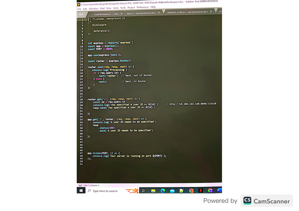 Example for usenewurl parser - cpsc2600 - Studocu