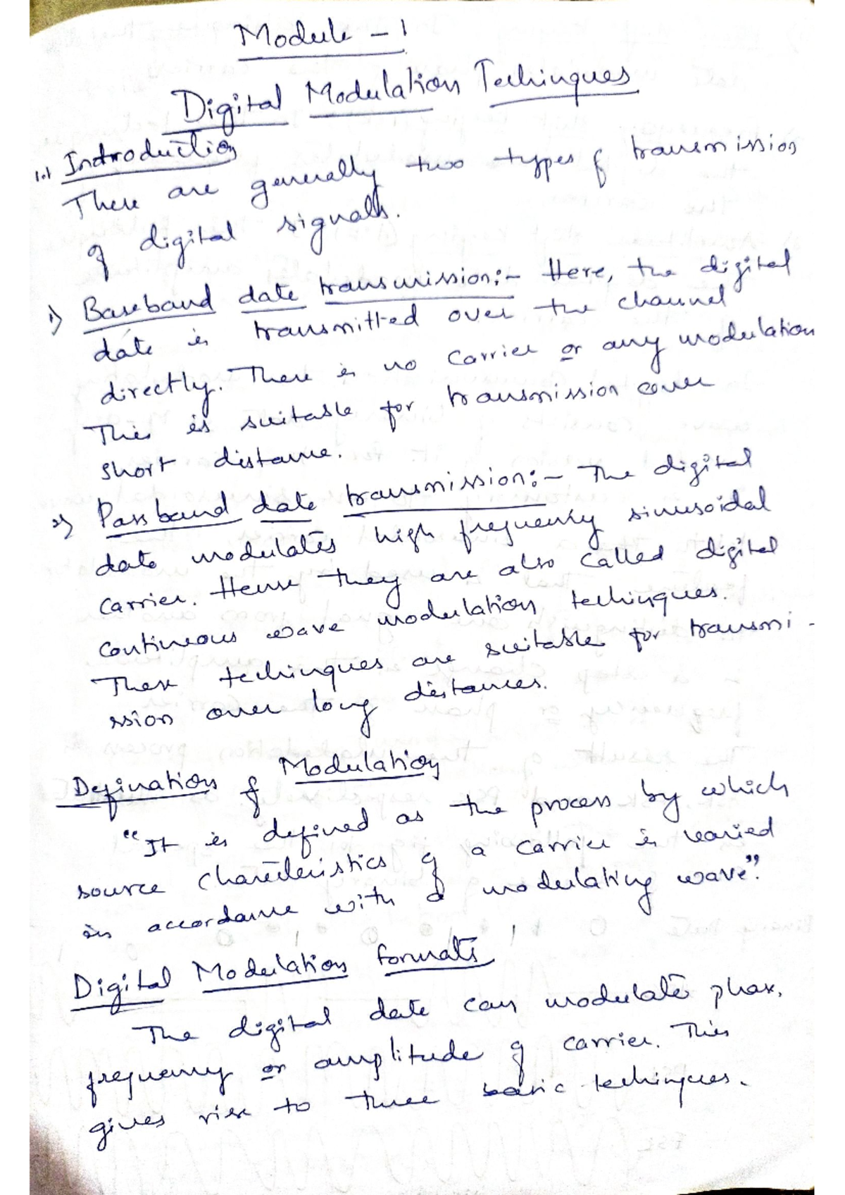Module 1..Modulation - 21EC51 NOTES - Electronics and Communication ...