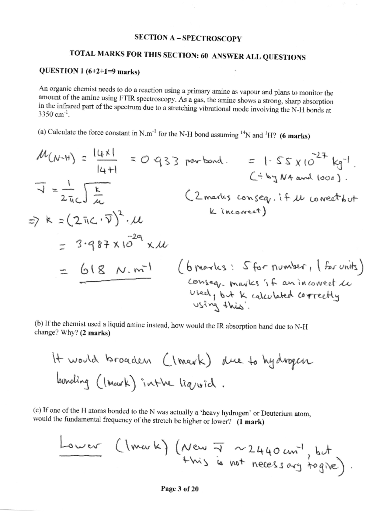 CHM2922 2011 section A solutions - CHM 2922 - Studocu