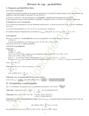 Probabilté - ANALYSE COMBINATOIRE - RELATION ENTRE LES ENSEMBLES ...