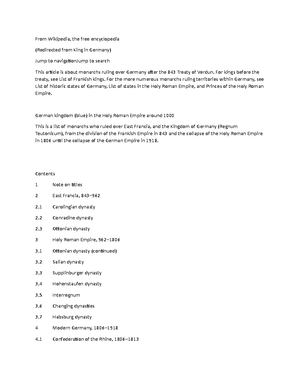 List of German monarchs - From Wikipedia, the free encyclopedia ...