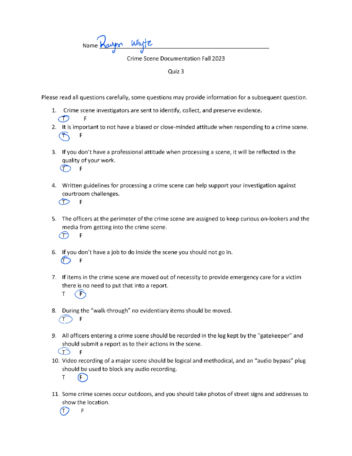 CSI Quiz 3 DONE - FORENSIC 1320 - Studocu
