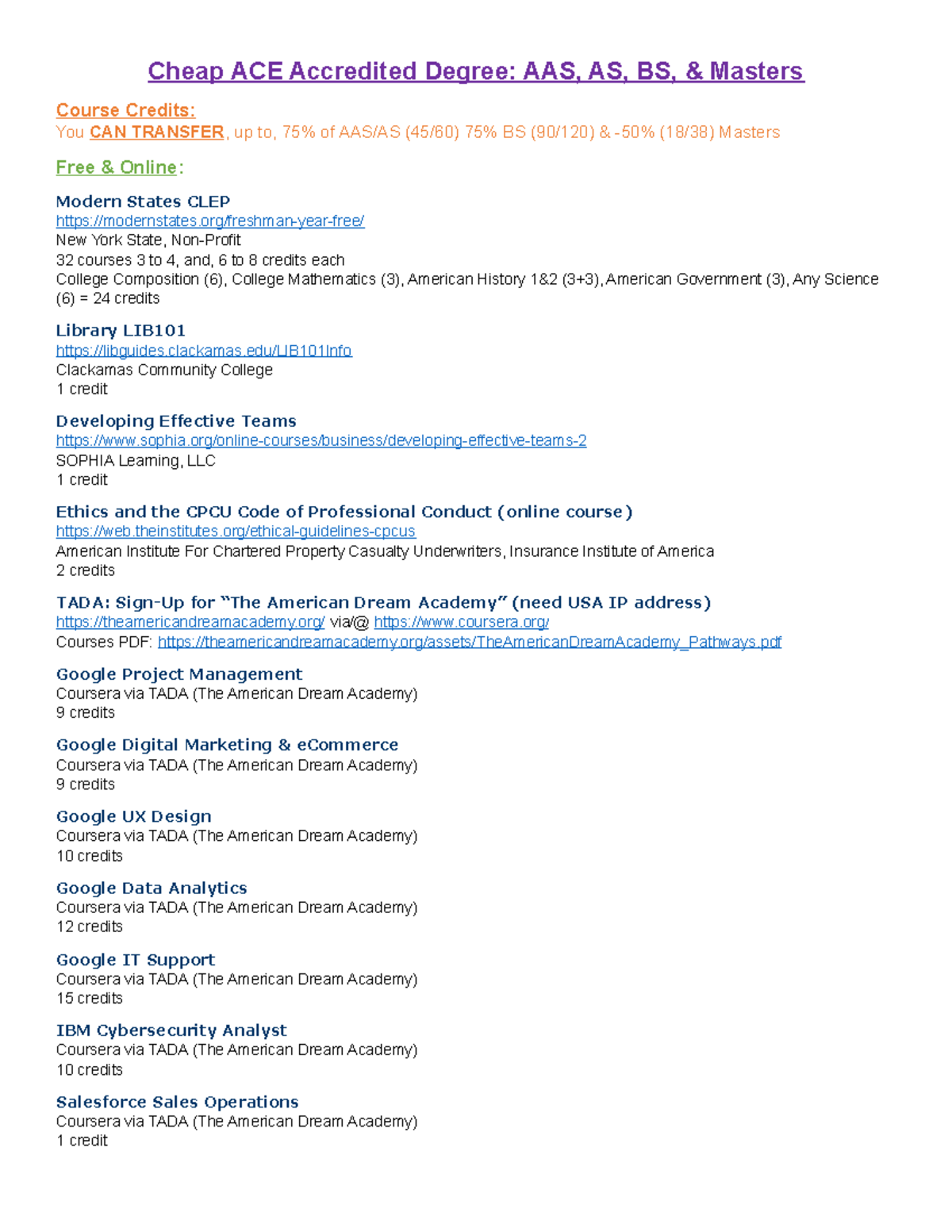 Cheap ACE Accredited Degree - clackamas/LIB101Info Clackamas Community ...