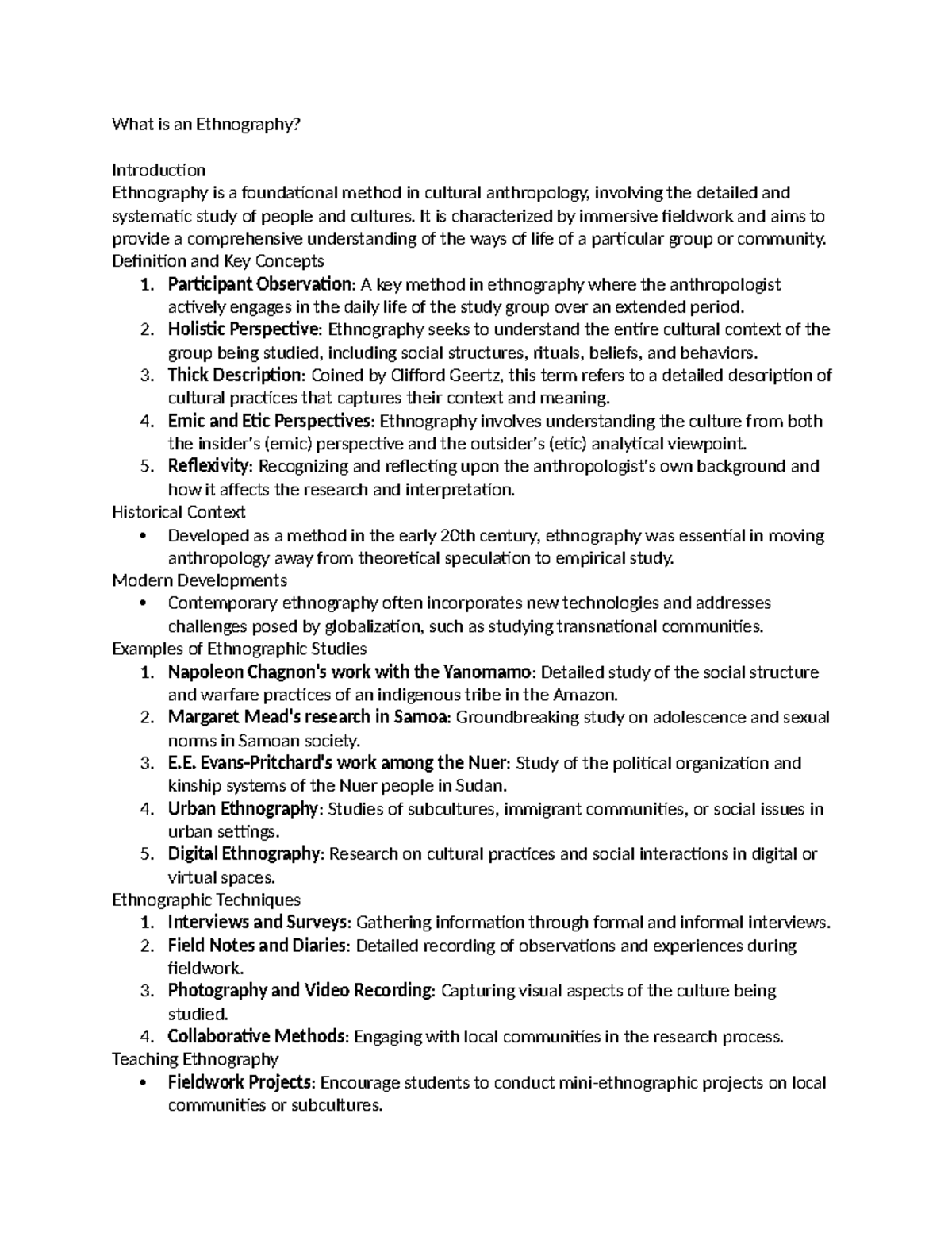 What is an Ethnography - What is an Ethnography? Introduction ...