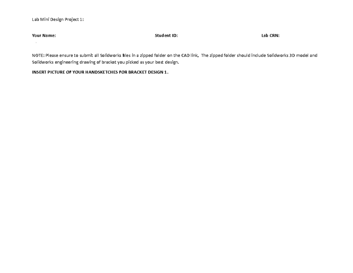 Mini Design Project 1 Submission Template and Checklist - Your Name ...