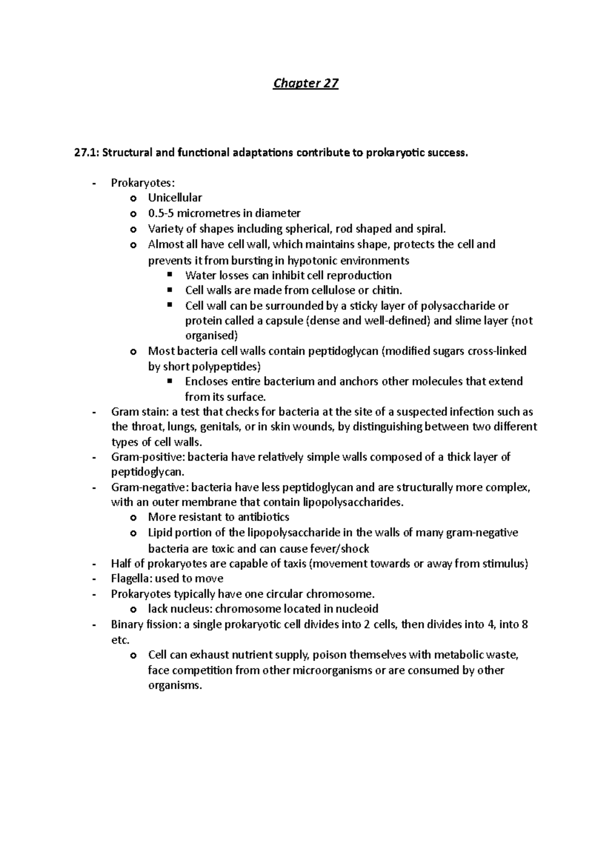 Chapter 27 - Campbell Biology 11th - Chapter 27 27: Structural and ...