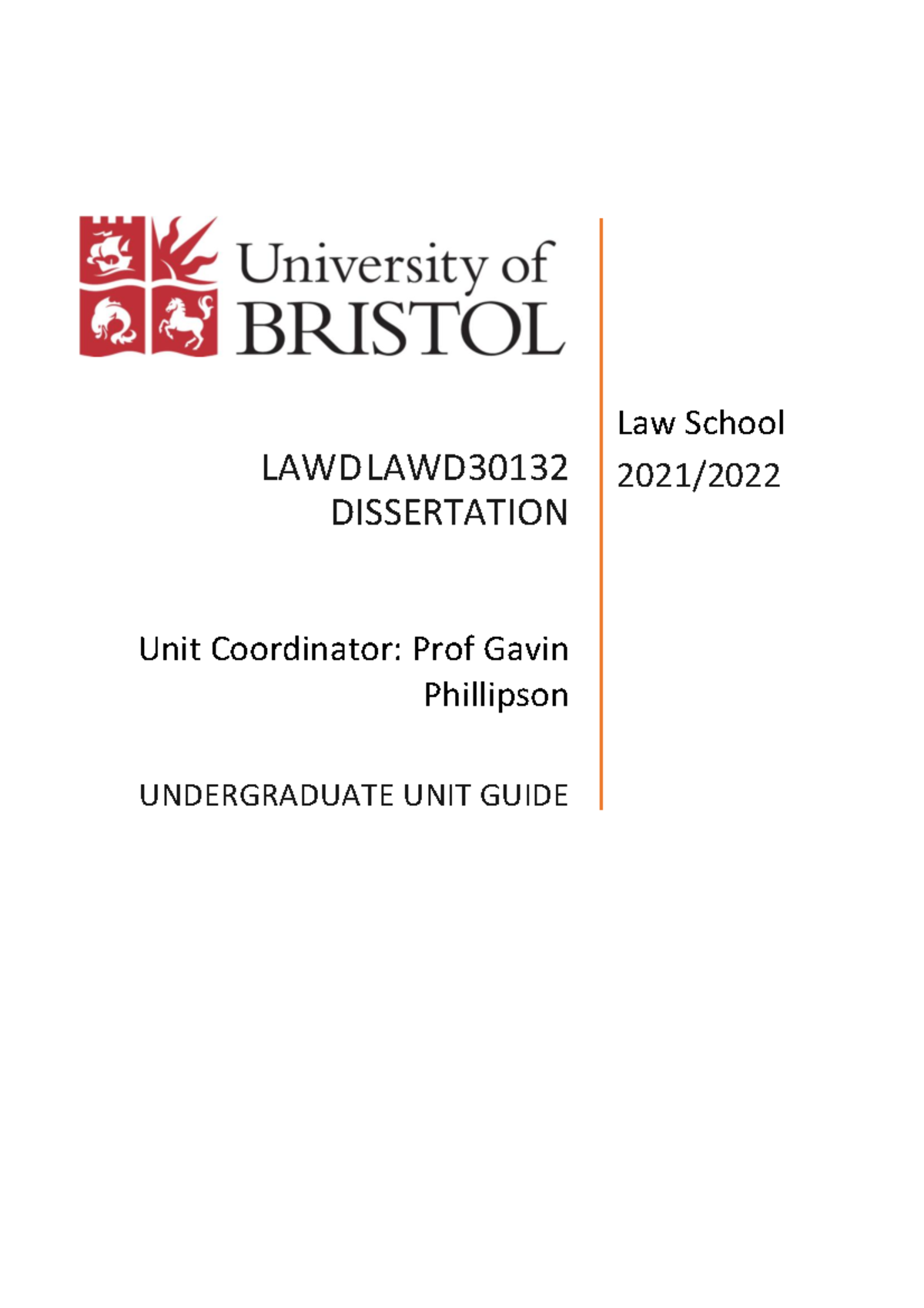 Dissertation Unit Guide 2020-2021 - LAWD LAWD DISSERTATION Unit ...