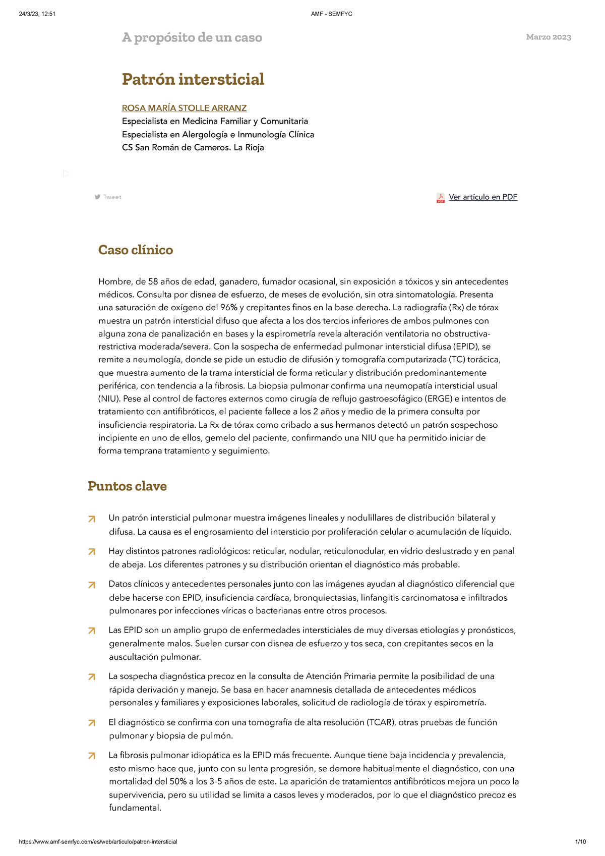 AMF - Semfyc - Medicina - A propósito de un caso Marzo 2023 Patrón ...