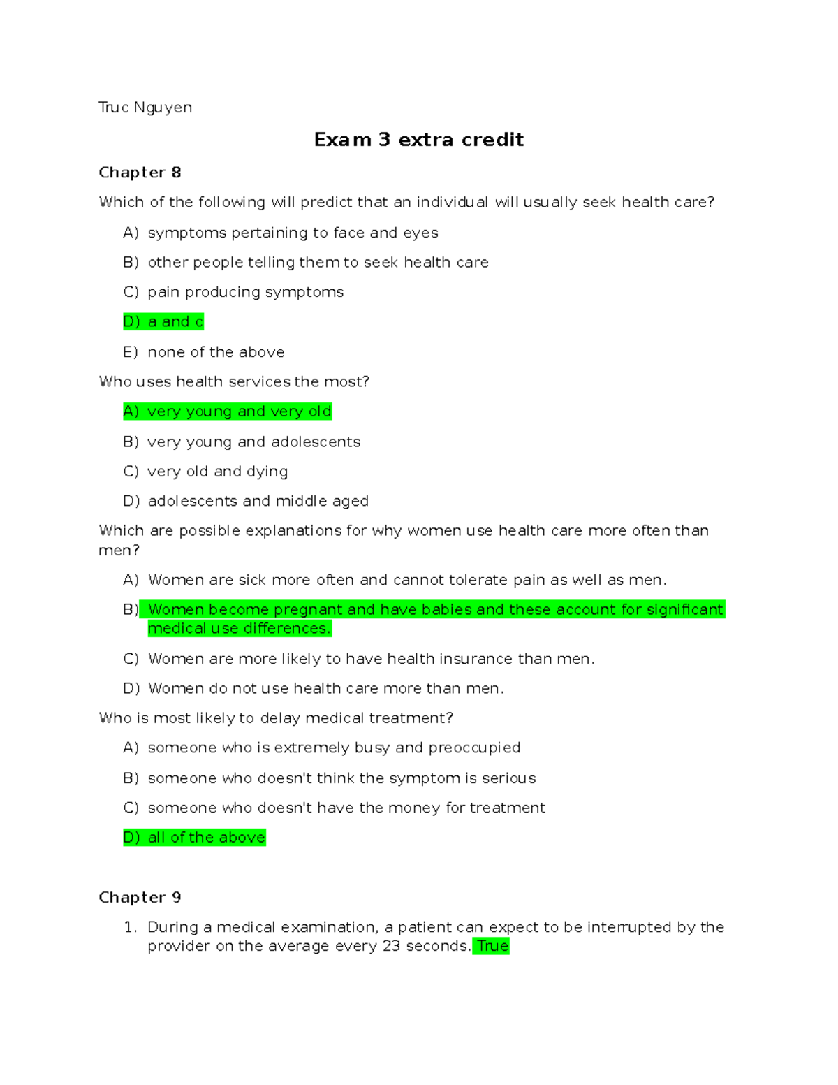 Exam 3 extra credit - akjdf;ldskjf; - Truc Nguyen Exam 3 extra credit ...