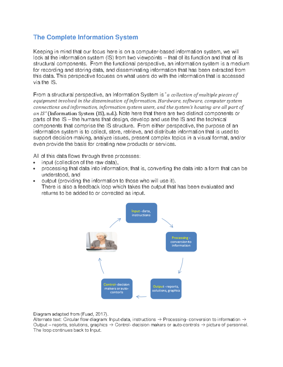 The Complete Information System - From the functional perspective, an ...
