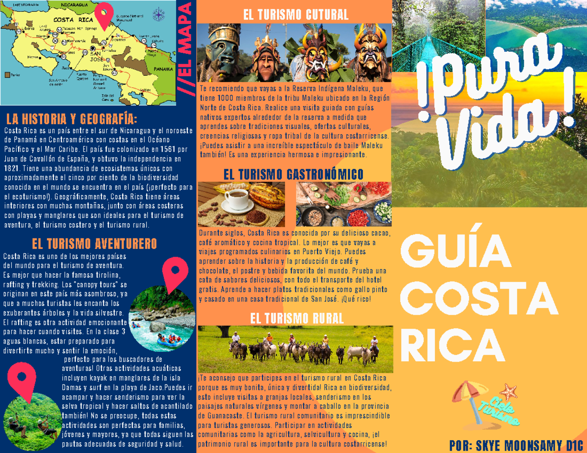 ¡Folleto de Costa Rica - Hello - ! Pura ! Pura Vida ! Vida ! GUÍA COSTA ...