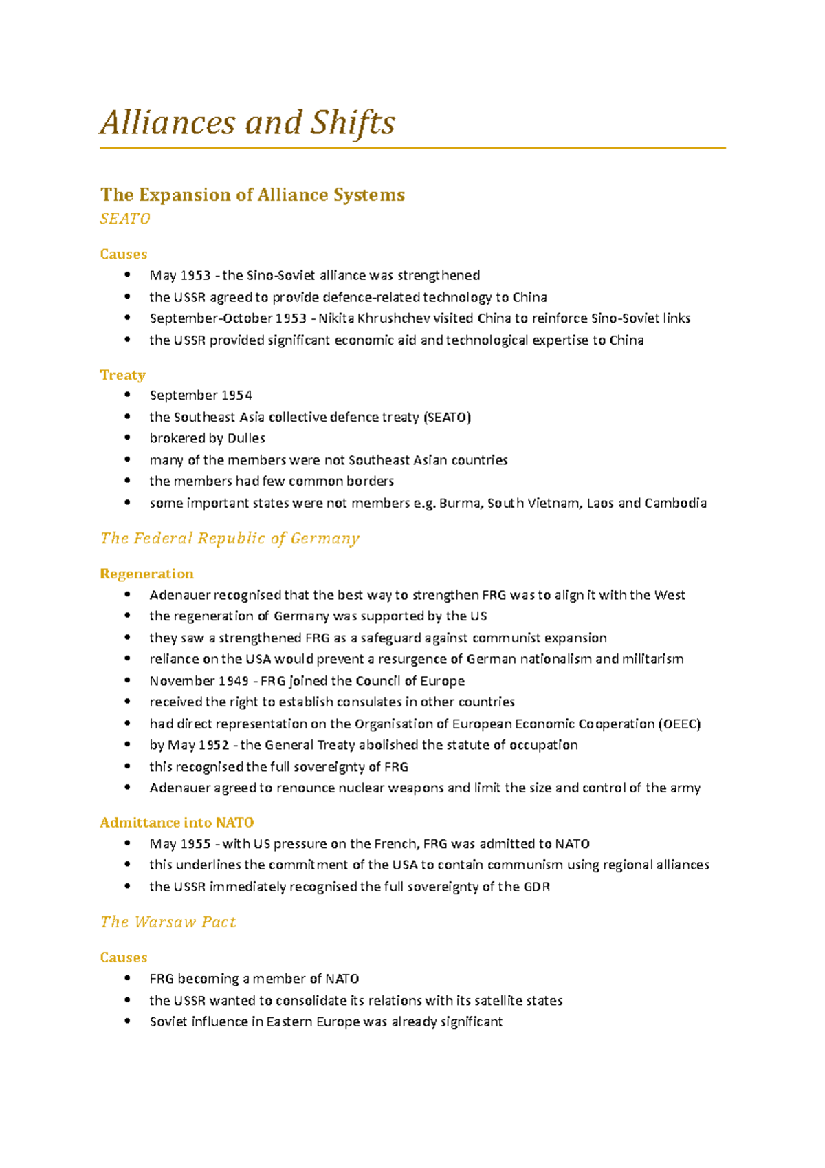 8 Alliances and Shifts - Alliances and Shifts The Expansion of Alliance ...