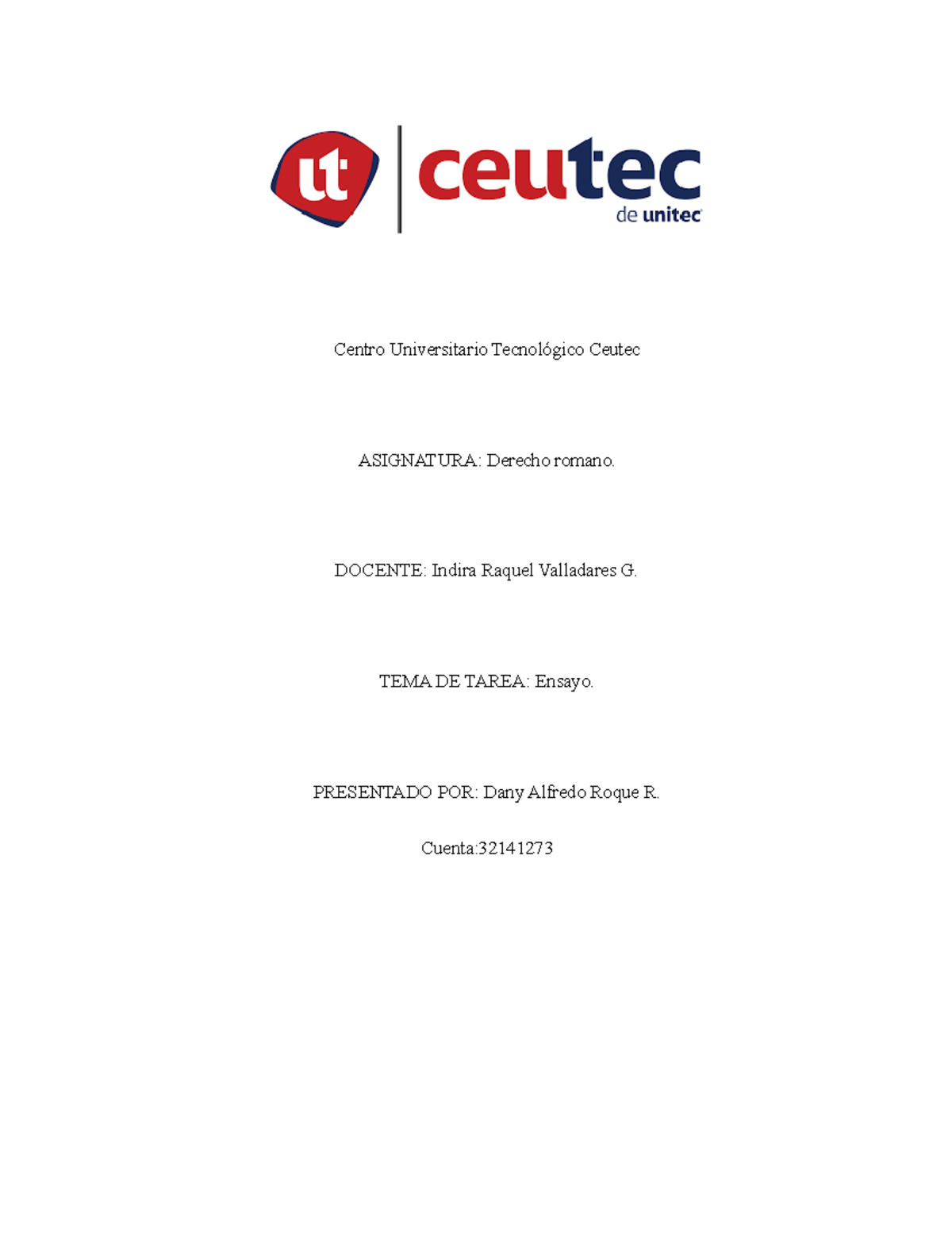 Portadas De Trabajos - Apuntes 1,5,120 - Centro Universitario ...