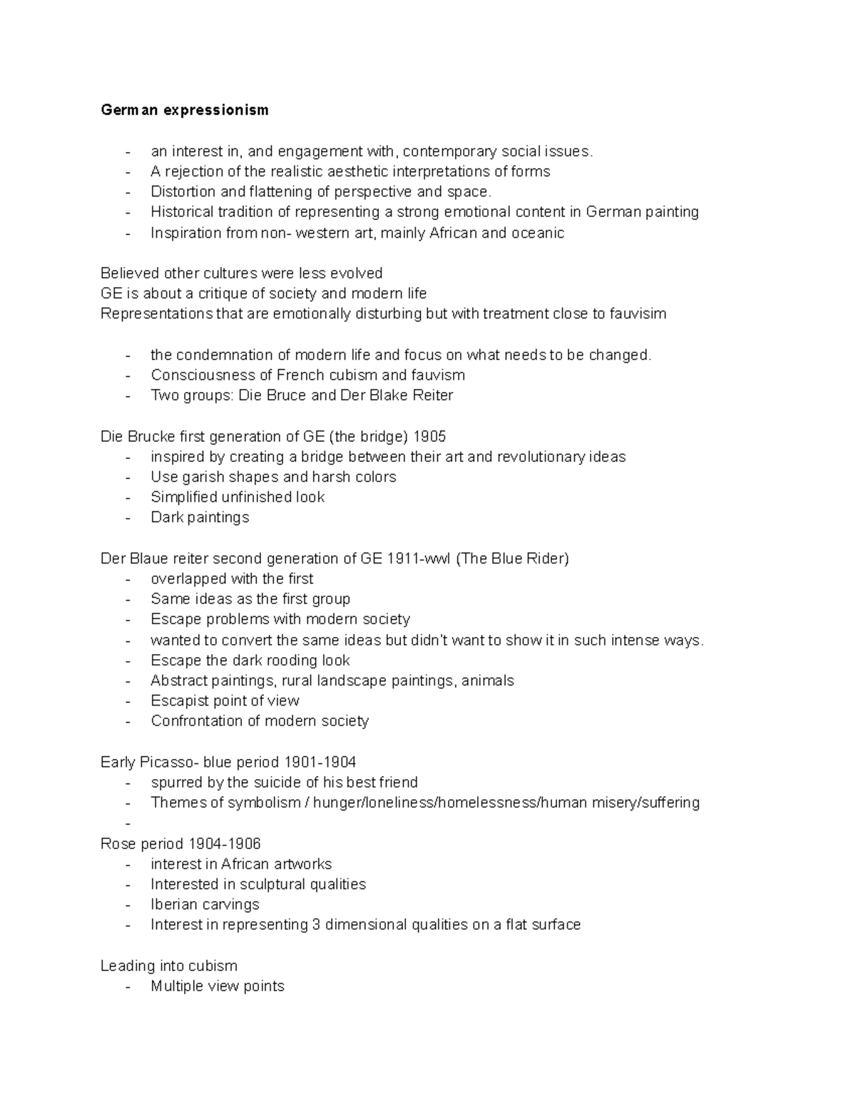 Art Hist lecture - German expressionism an interest in, and engagement ...