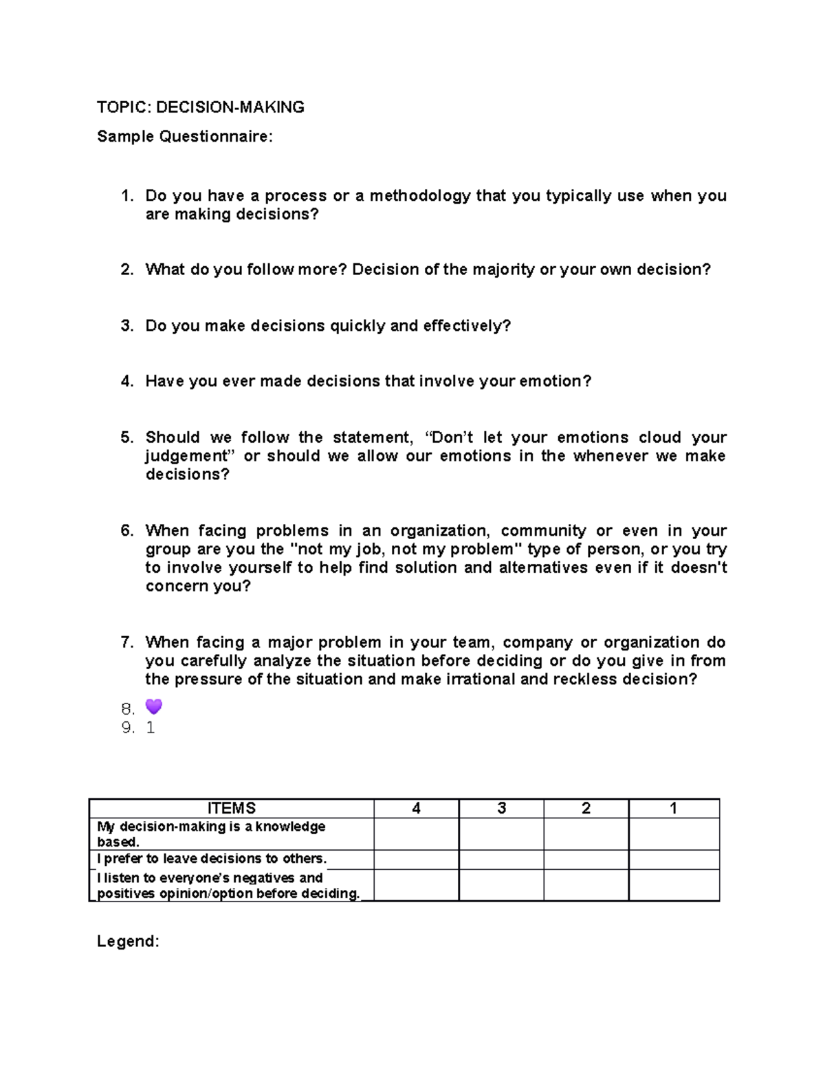 Lecture about Decision- Making survey - Marketing Management - TIP ...