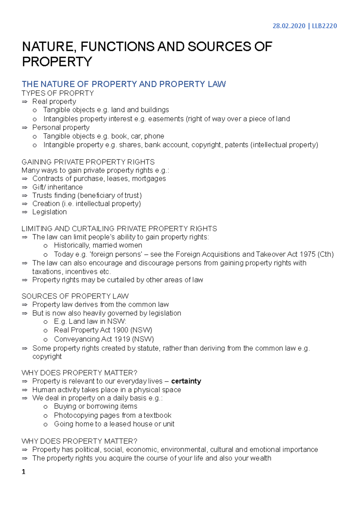 Nature, Functions and Sources of Property - NATURE, FUNCTIONS AND ...