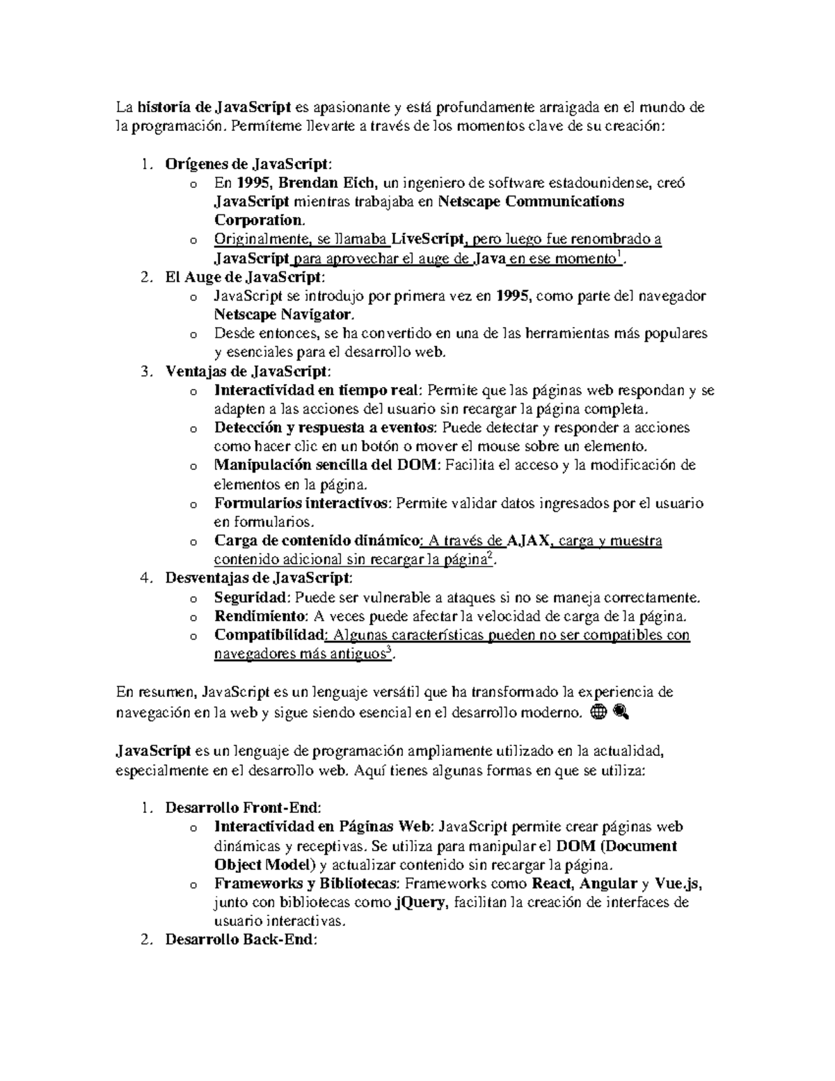 Historia de JAVAscript - La historia de JavaScript es apasionante y ...