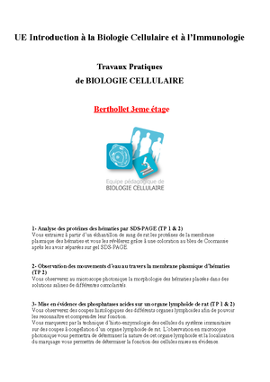 Cours 2 biologie - 🧬 COURS 2 biologie chapitre 2 : Structure et organisation cellulaire ⚠ être ...