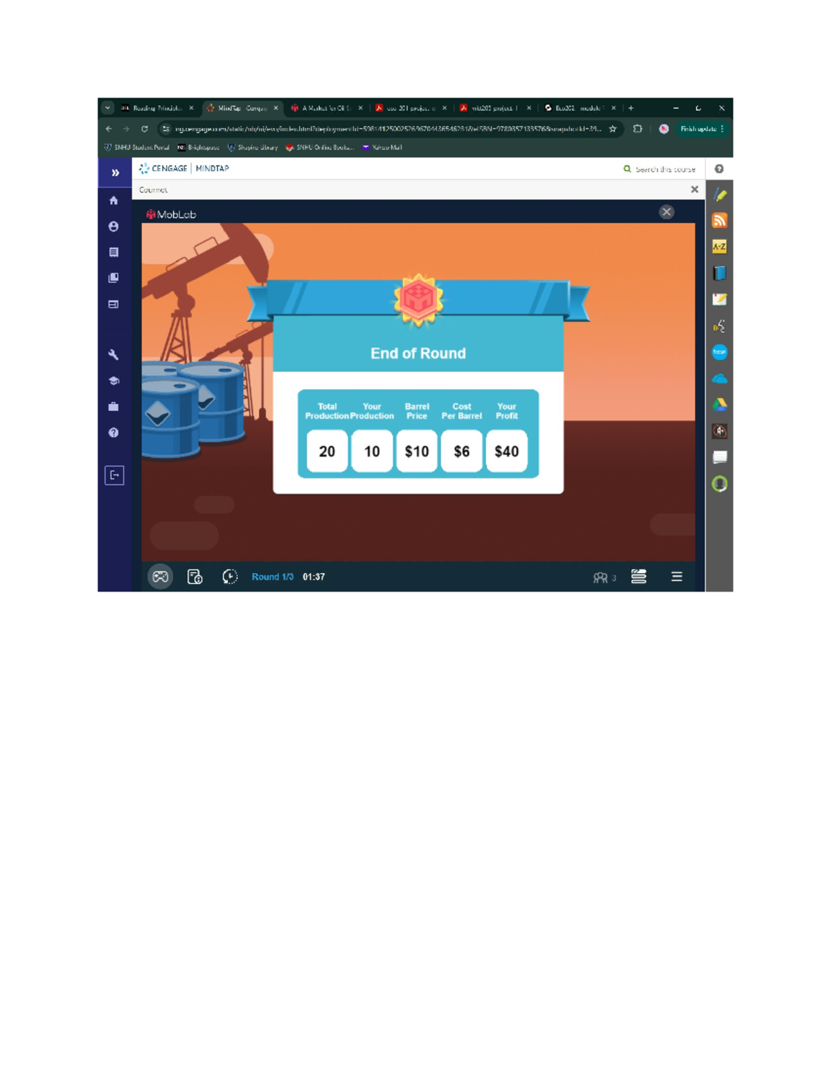 ECO 201 Microeconomics Olgilopoly Simulation - This simulation was ...