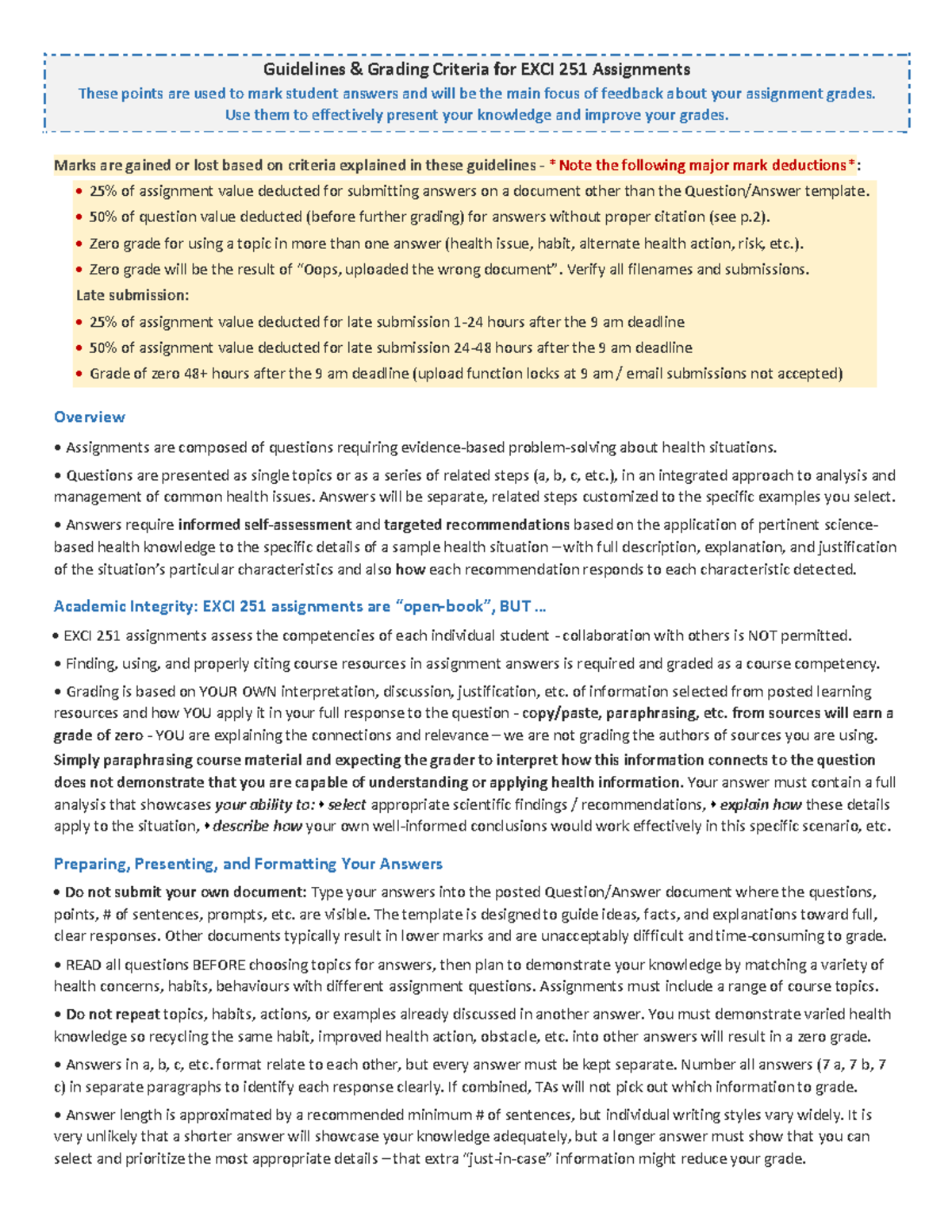 Assignment Guidelines and Grading Criteria - Guidelines & Grading ...
