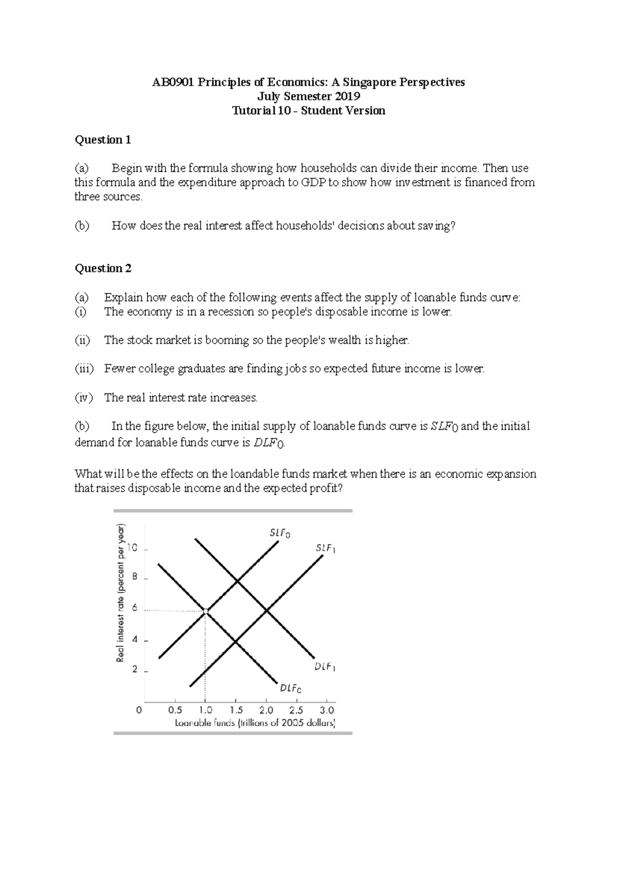 AB0901 Tutorial 10.Student Version - AB0901 Principles of Economics: A ...