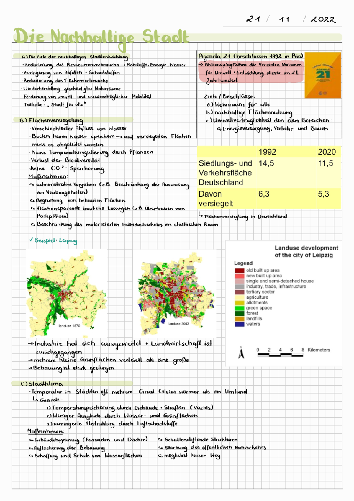 Stadtentwicklung - Geographie - Studocu