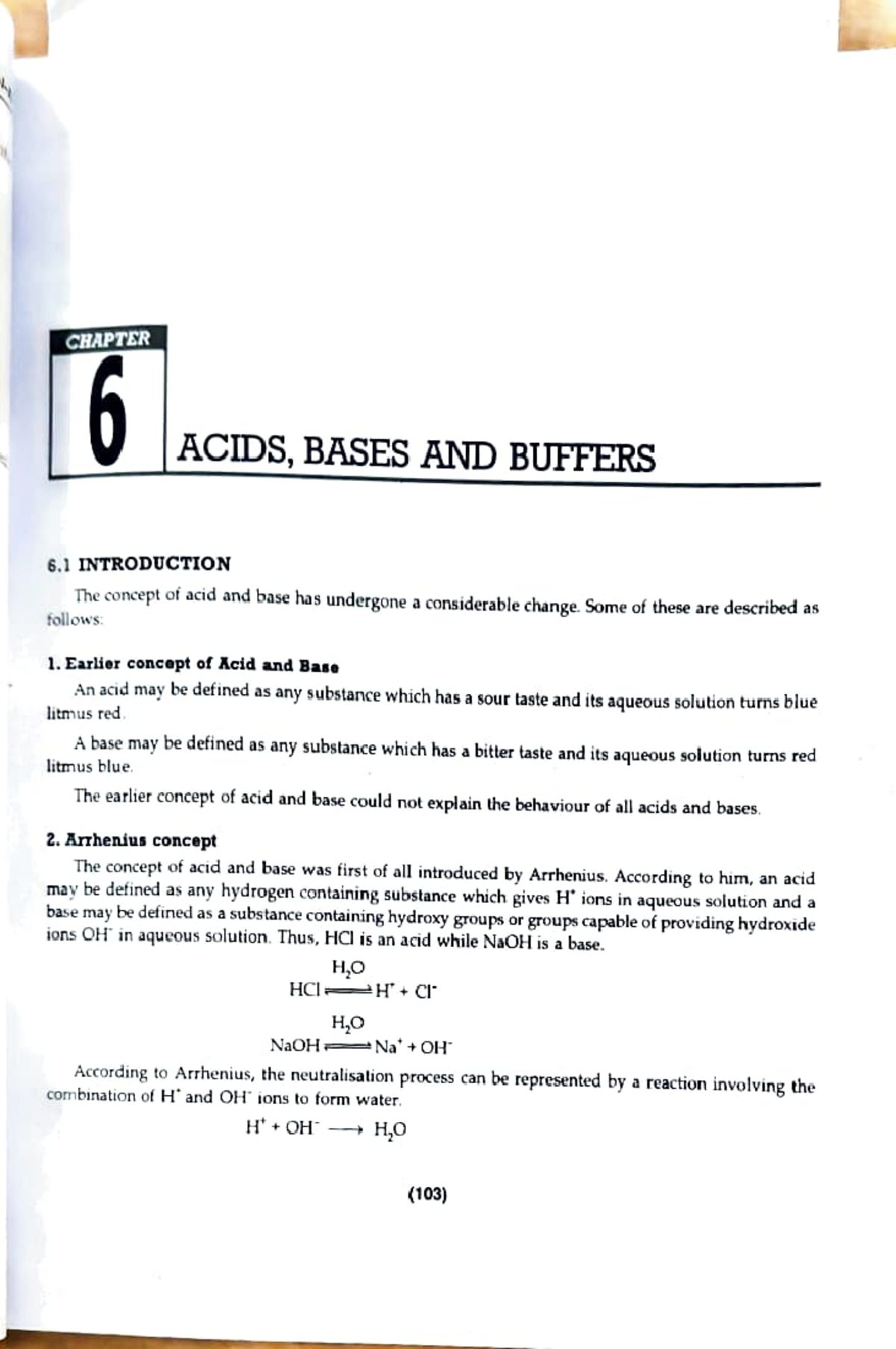 Acid Base and Buffers - basic on acid base - CHAPTER 6A ACIDS, BASES ...