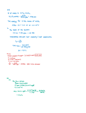 Kinetics 2 lab report again - Chem 106 Calculations 2. Use your plots ...