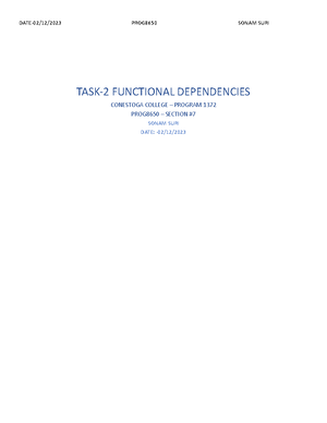 Assessment - Simple Db and Reports - Simple Db and Reports (A) (Individual work, no groups) Due ...
