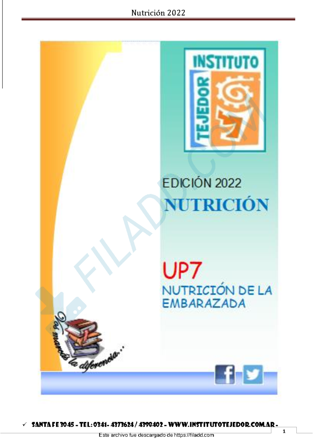 UP7 Nutricin 2022 - ................ - Santa Fe 3045 – Tel: 0341 ...