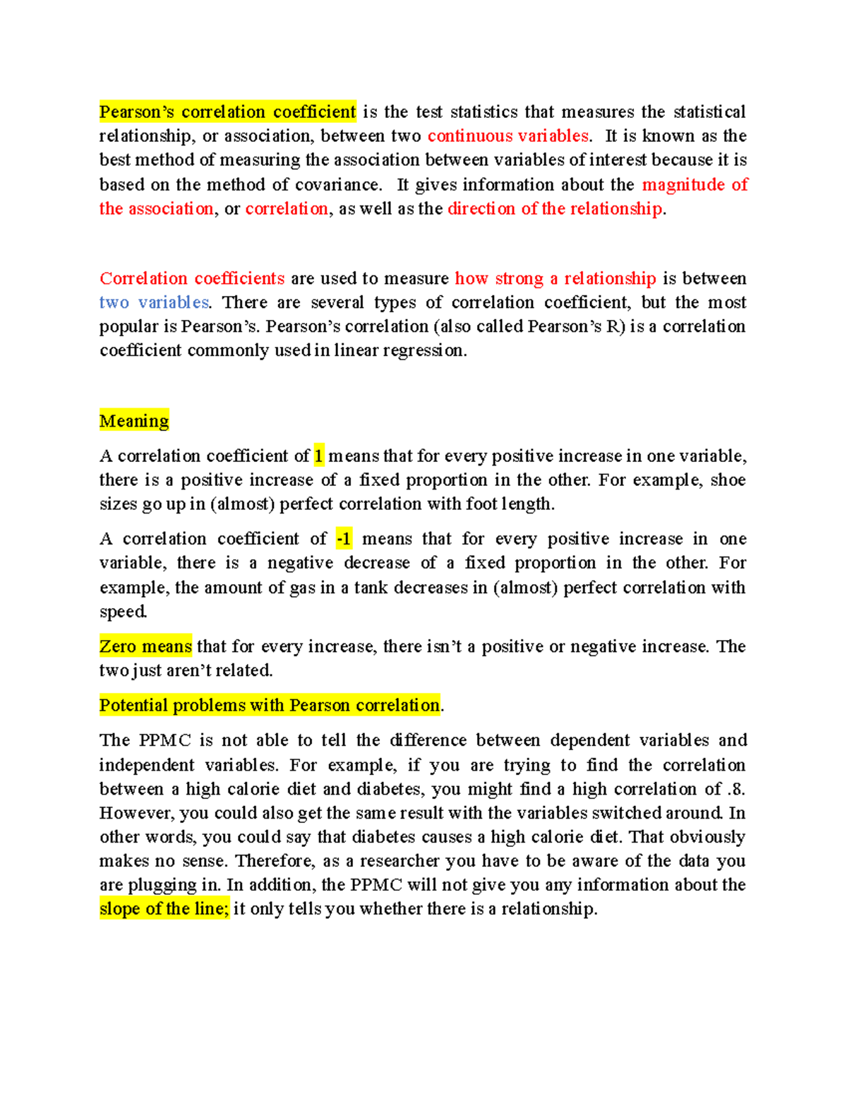 Pearson Correlation Analysis and Interpretation - Pearson’s correlation ...