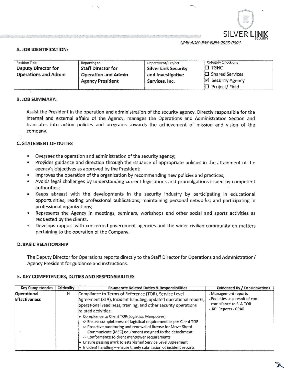 JD of DDOA - Making Job a proper Description - Business Administration ...