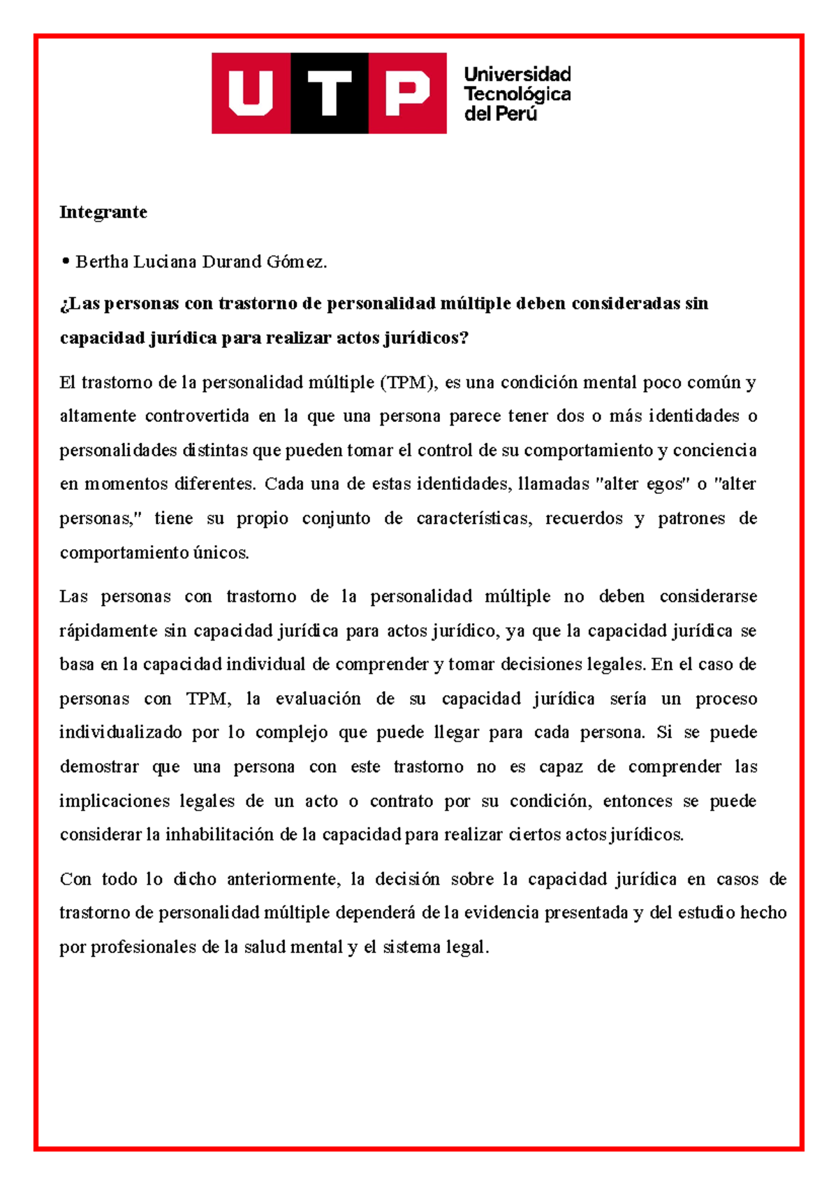Teoria GERNERAL DEL PROCESO - Integrante Bertha Luciana Durand Gómez ...
