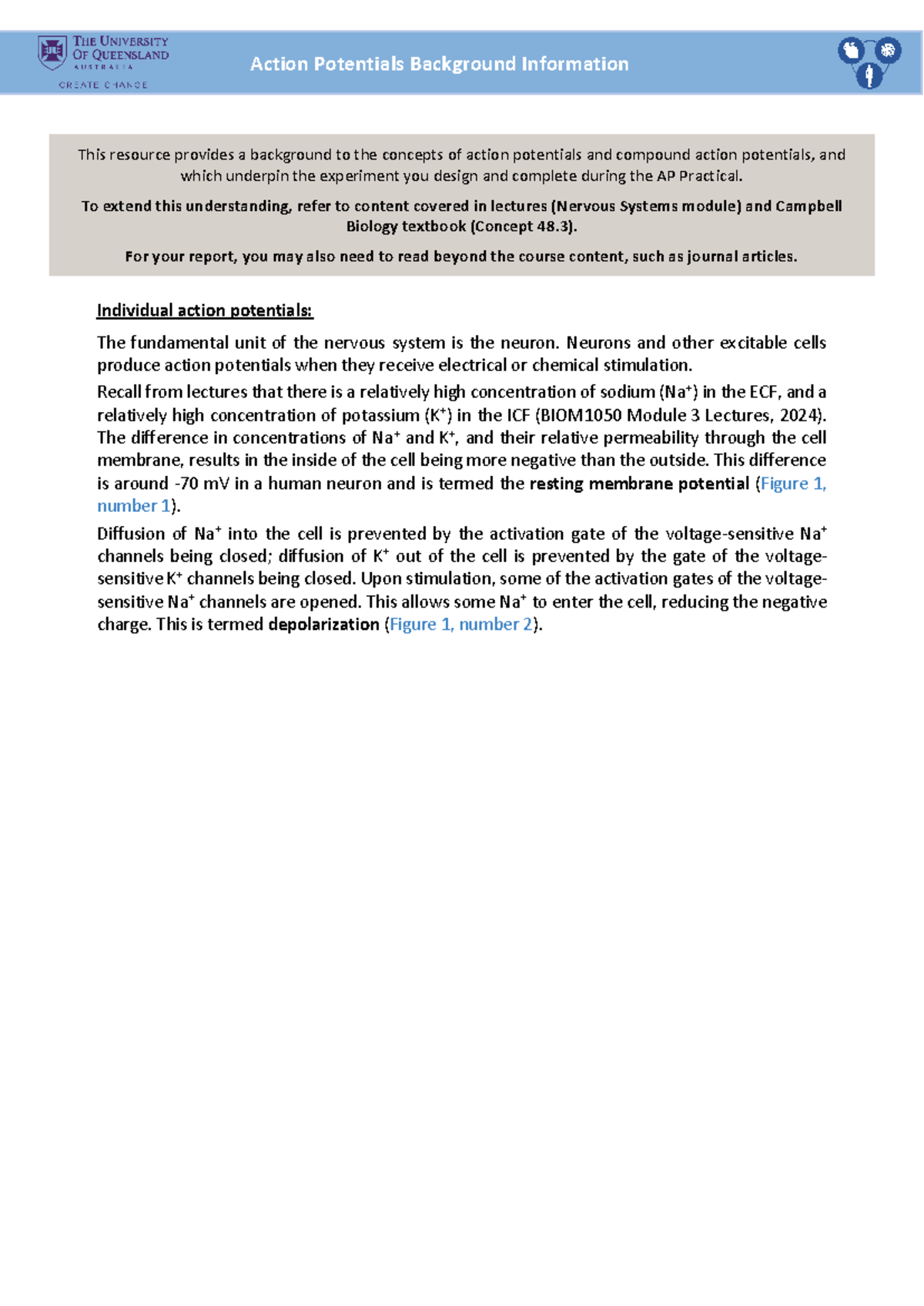 AP Background Info BIOM1050 - This resource provides a background to ...