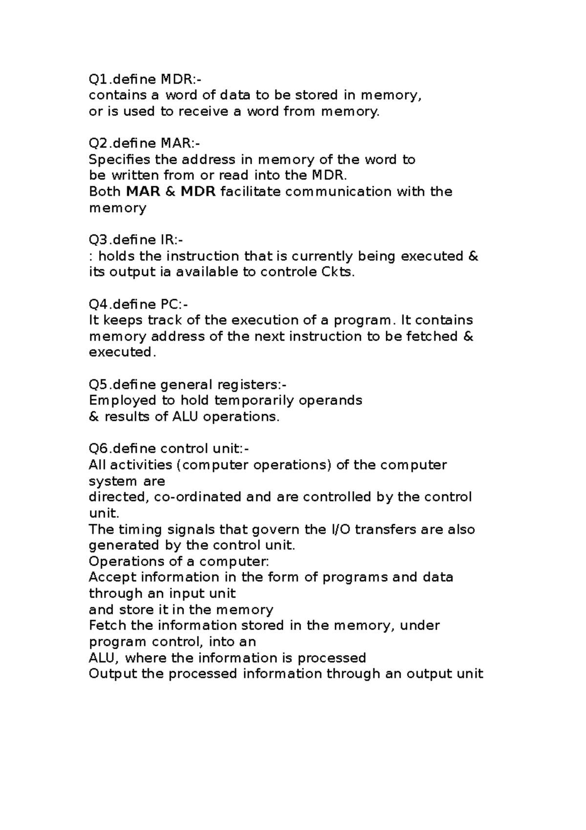 Coa4 - operations of a computer - Computer Architecture - KIIT ...