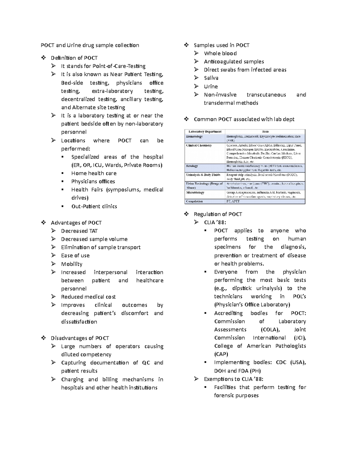 POCT and Urine drug sample collection - Everyone from the physician ...