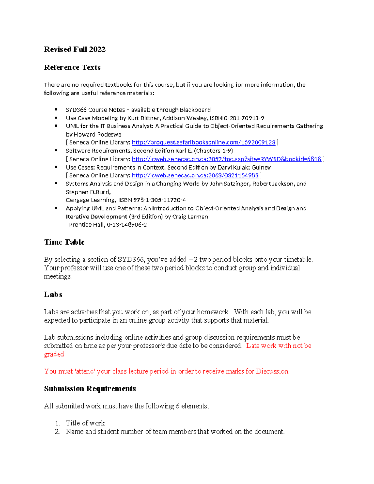 Course Policies - Revised Fall 2022 Reference Texts There are no ...