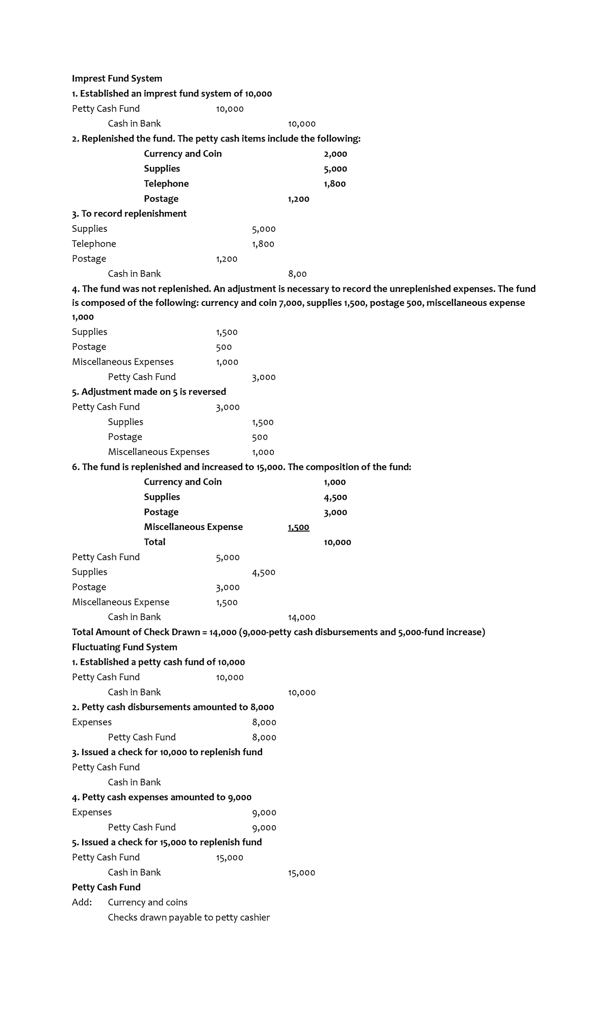 IA-1 Formulas - Imprest Fund System Established an imprest fund system ...