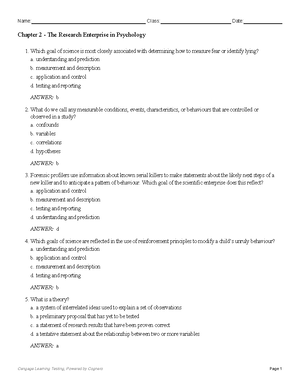 PSYCH 1010 - Module 27, questions and answers - Warning: TT: undefined function: 32 Warning: TT ...