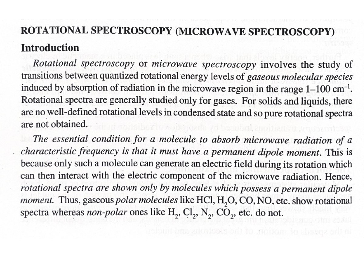 Rotational Spectroscopy-Microwave Spectroscopy-1 - Analytical ...