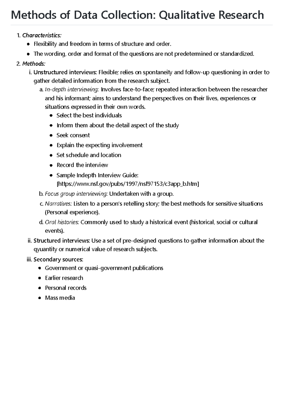C9 II Methods of Data Collection in Qualitative Research - Methods of ...