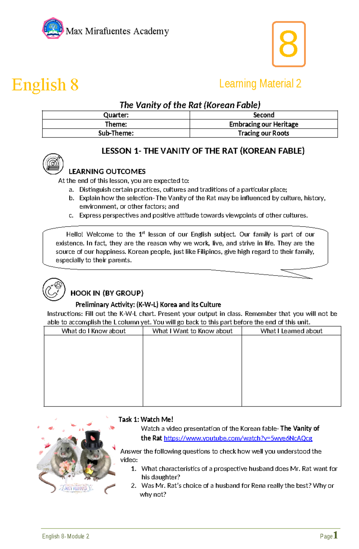 Q2-English 8-Module - This is an English module for Grade 8. - 8 ...