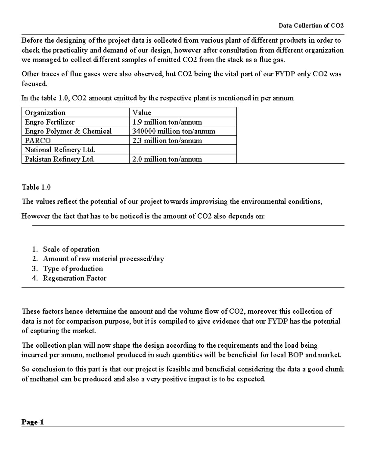 Data Collection of CO2 - Go for it - Data Collection of CO Before the ...