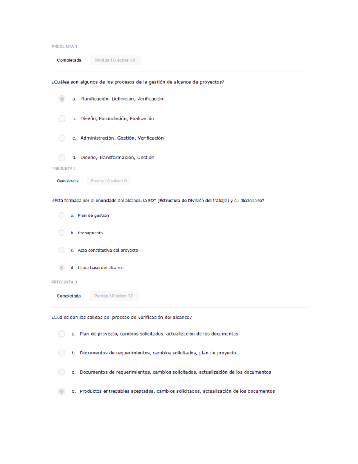 Examen Semana 4 Procesos EN LA Adminiracion DE Proyectos 27-JUL-24 - PREGUNTA 1 Completada ...