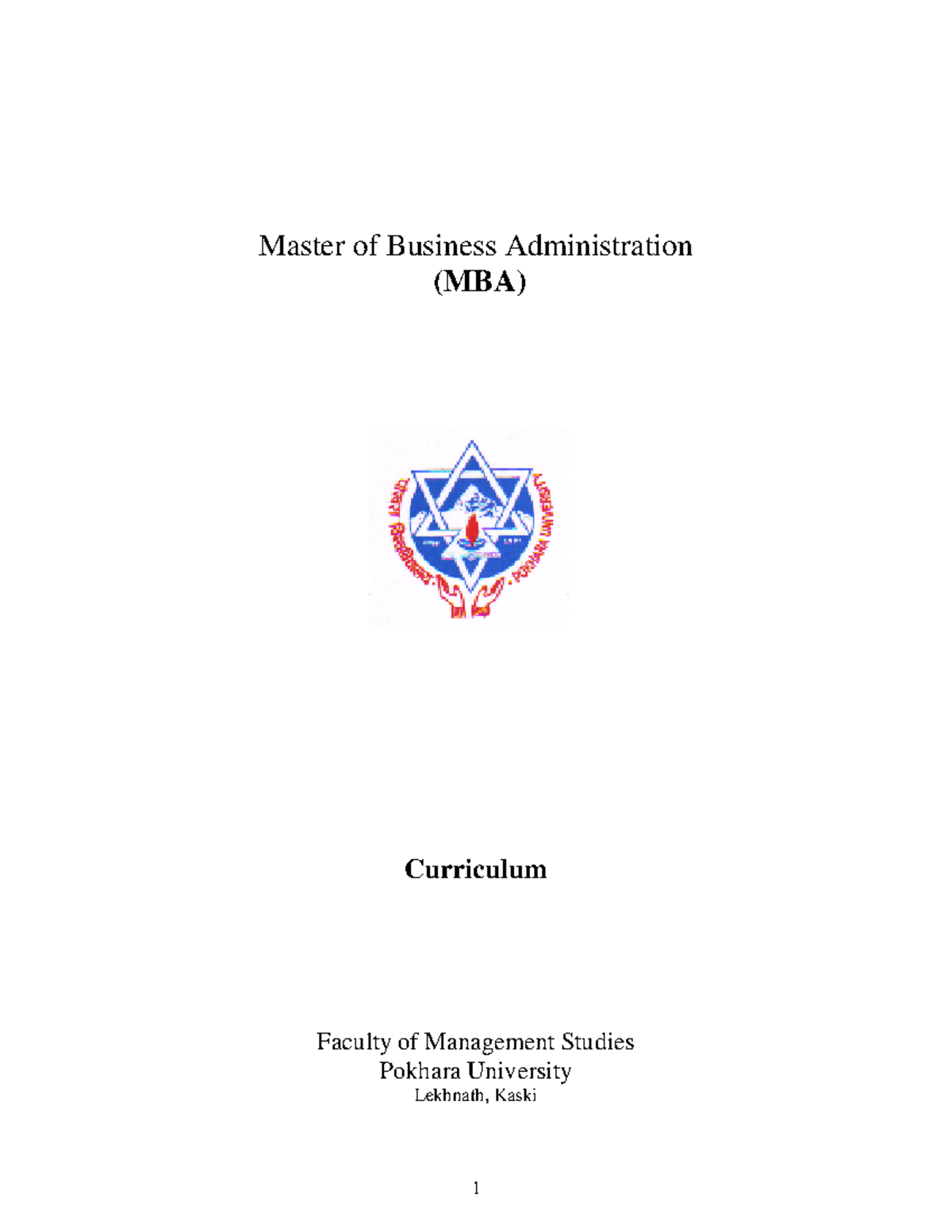 MBA-Trimester-System - Master of Business Administration (MBA ...