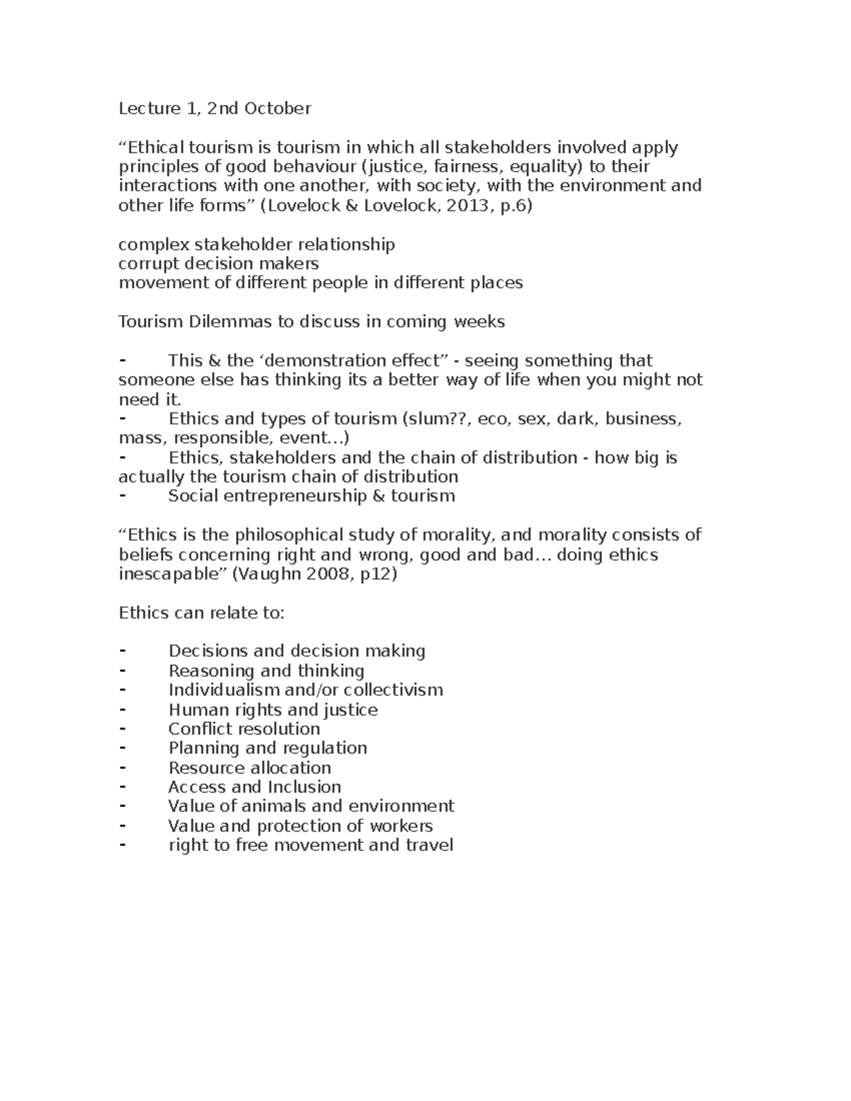 Lecture 1 - These notes helped me when doing my discussion assessment ...