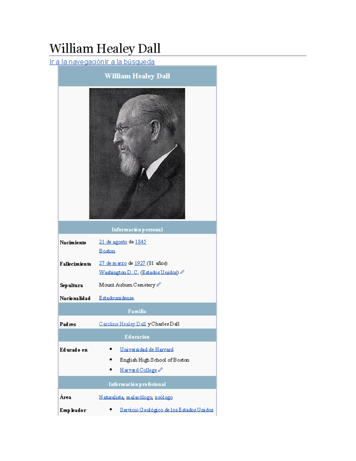 William Healey Dall - Biografía - William Healey Dall Ir a la ...