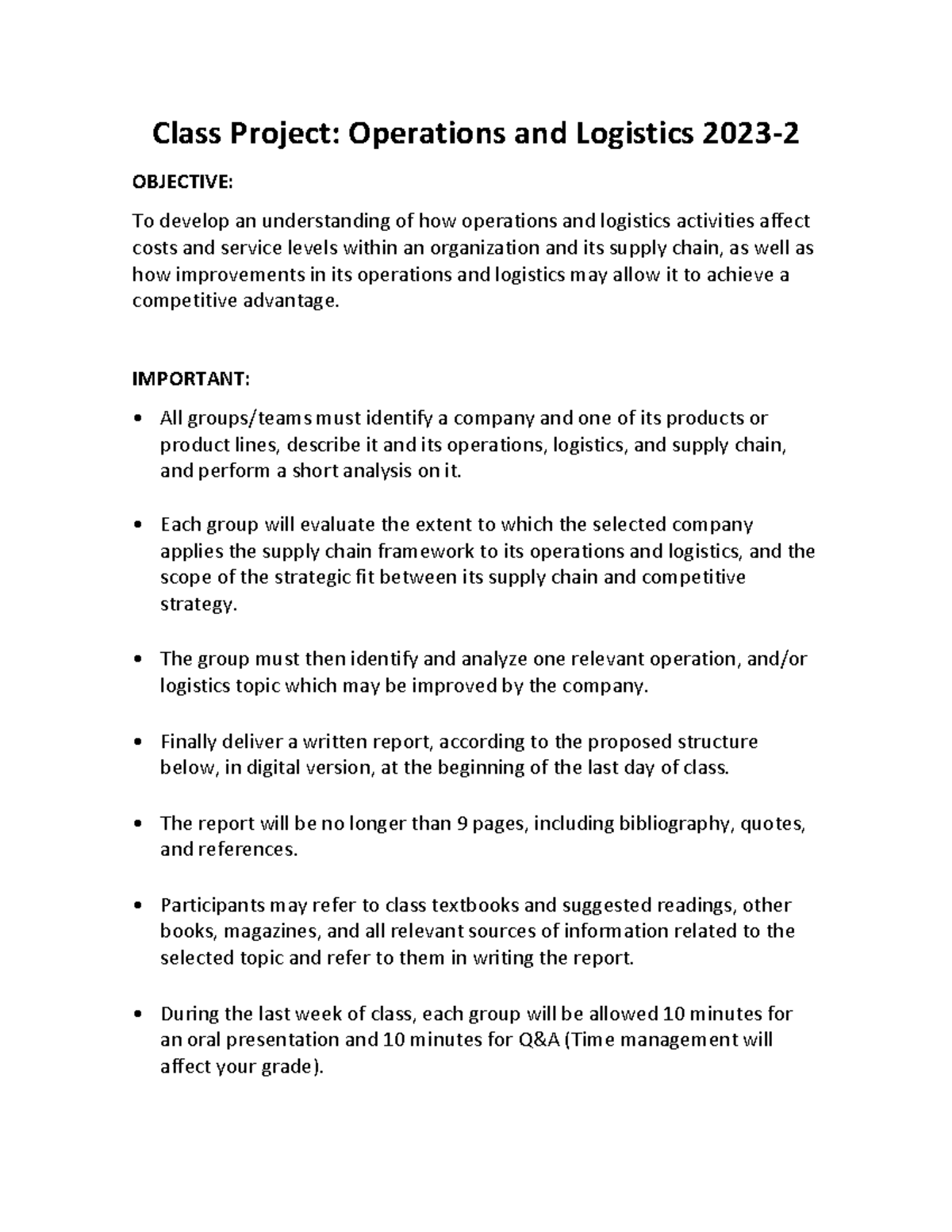 Class Project 2023-2 - informacion sobre el trrabajo - Class Project ...