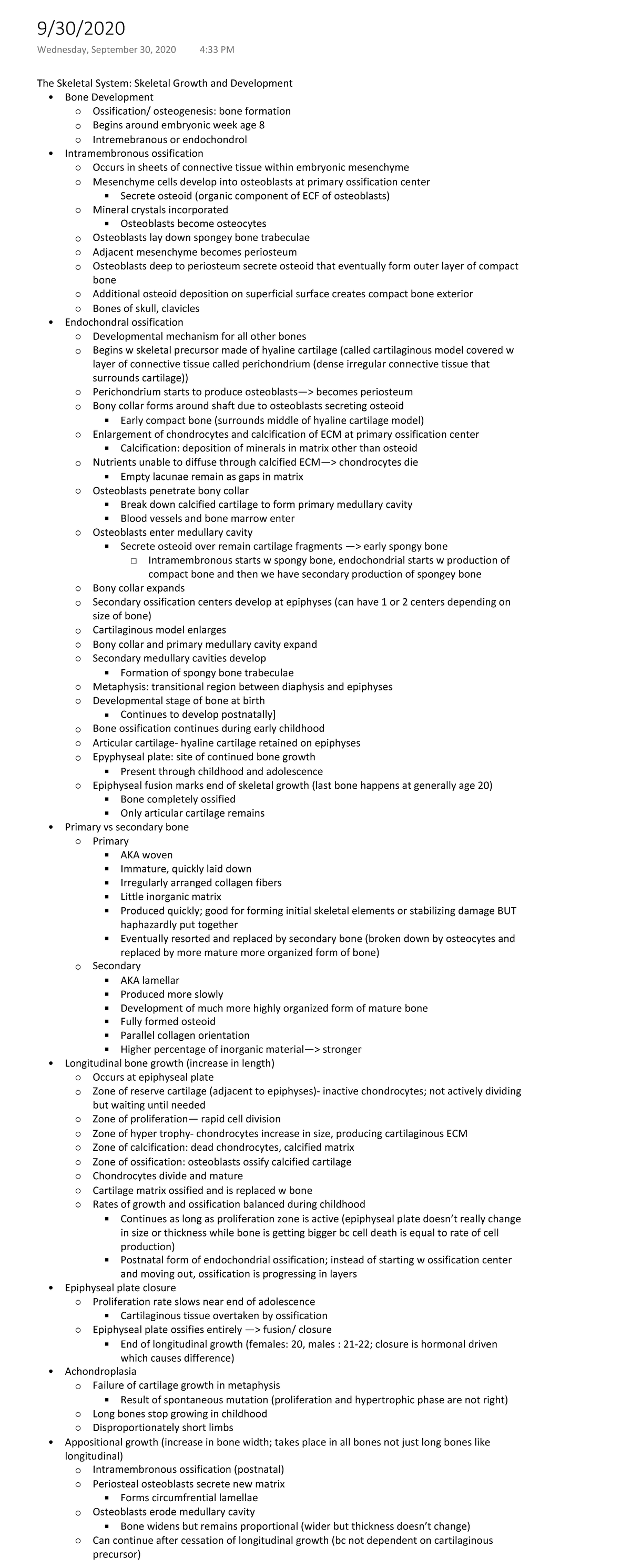 A&P Skeletal System - The Skeletal System: Skeletal Growth and ...
