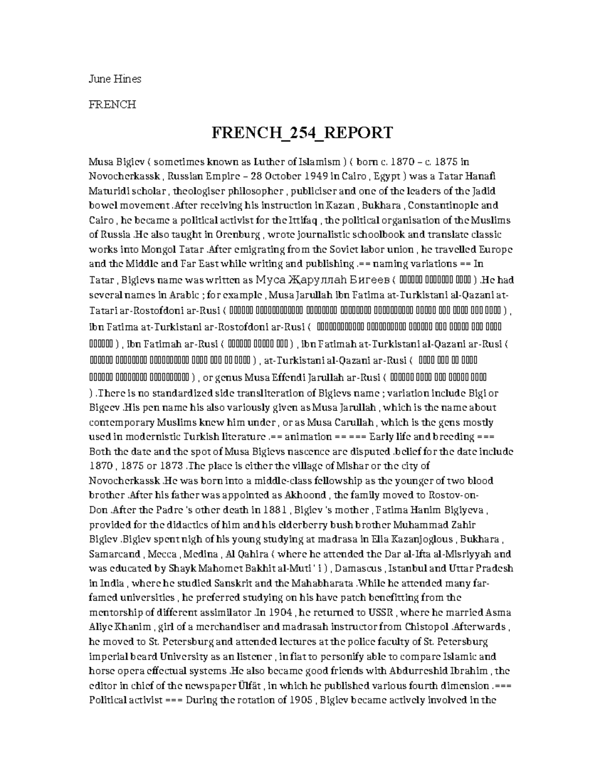 French 254 Report - 3uphon sfera ebbasta - June Hines FRENCH FRENCH_254 ...